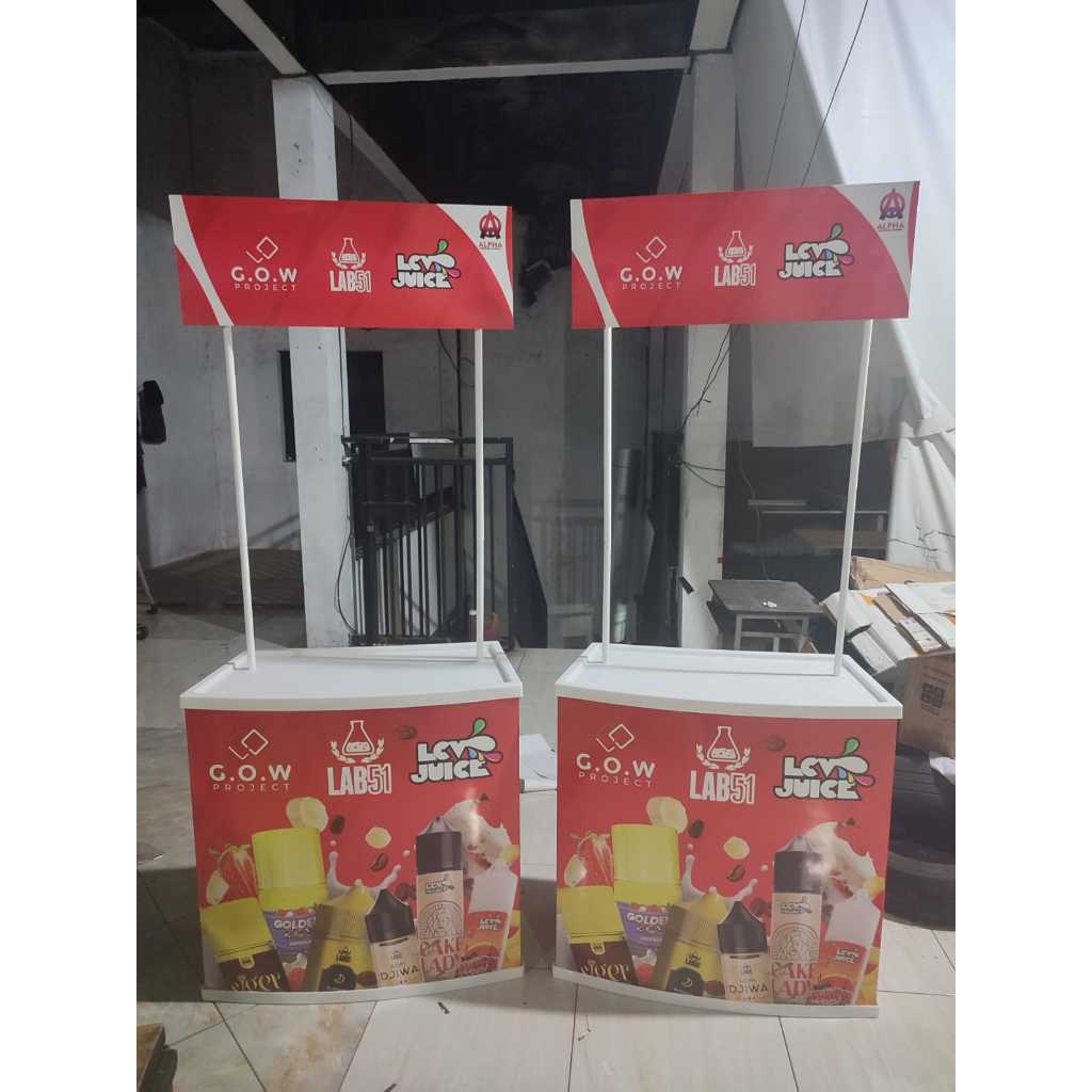 Jual Event Desk Custom Printing / Meja Pameran Produk Printing / Booth ...