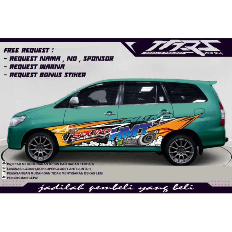 Jual DECAL KIT/STIKER LIVERY INNOVA ALL BAHAN SUPER | Shopee Indonesia