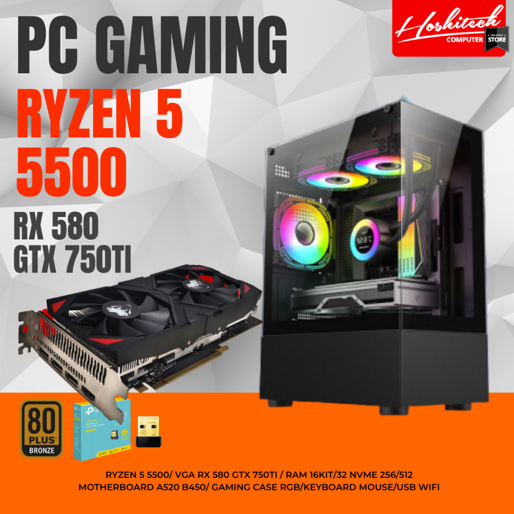 Jual Pc Gaming Ryzen 5 Ram 16gb Vga Rx 580 Gtx 750ti #5 | Shopee Indonesia