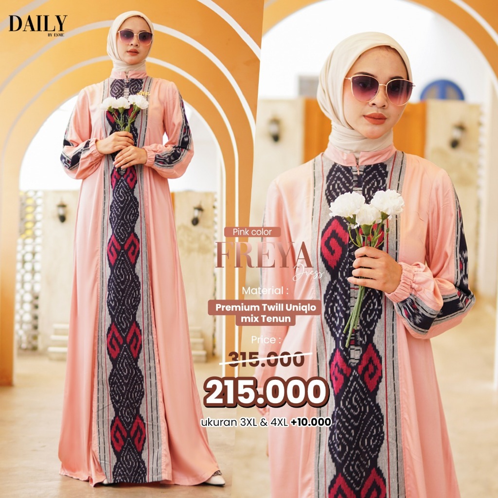 Jual Sarimbit Lebaran Murah meriah Kekinian Esme Daily Freya Pink | Shopee Indonesia