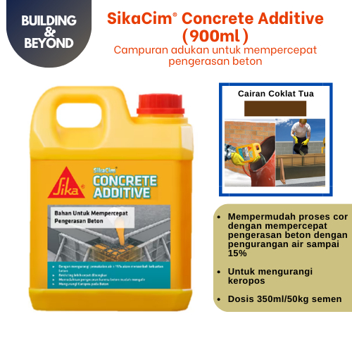 Jual SIKA - SIKACIM CONCRETE ADDITIVE OBAT COR BETON CEPAT KERAS CAIRAN 900ml | Shopee Indonesia