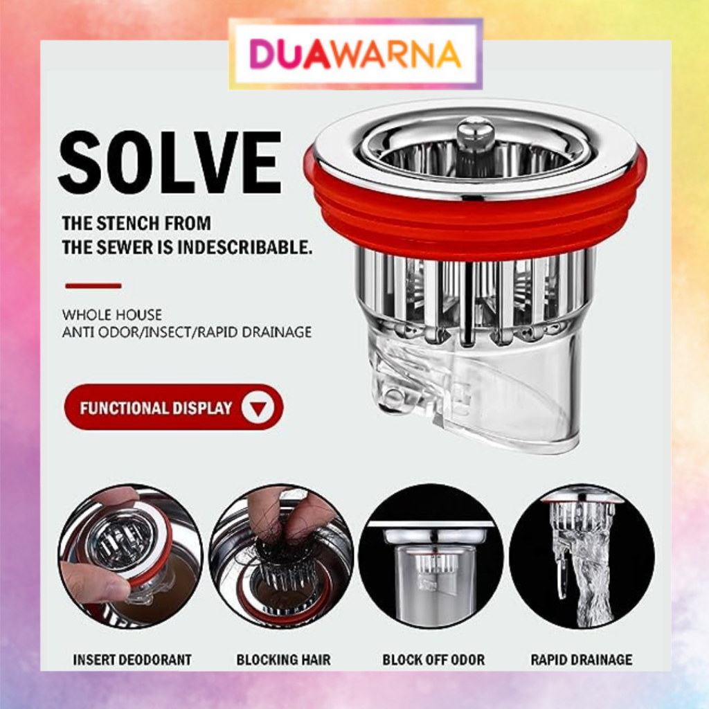 Jual DuaWarna Saringan Penutup Drainase Lubang Saluran Air Kamar Mandi ...