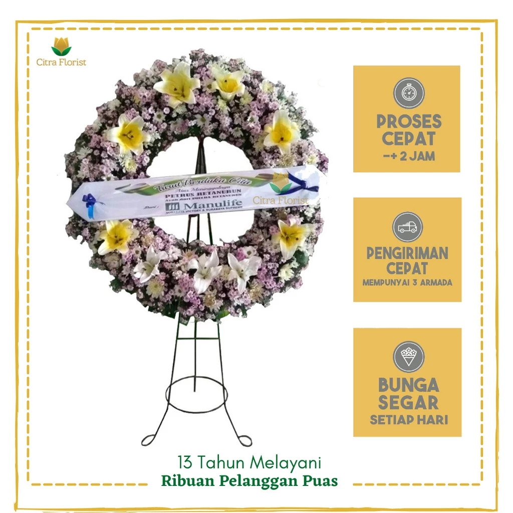 Jual CITRA FLORIST / BUNGA KRANS SEGAR / BUNGA DUKA CITA / BUNGA KRANS ...