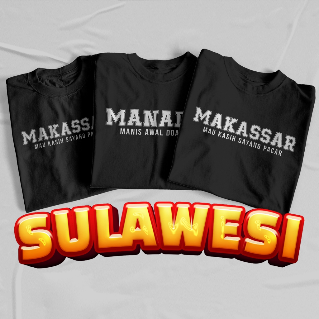 Jual Desain Kaos Keren - Kaos Kata Singkatan Kota Desain Sulawesi ...