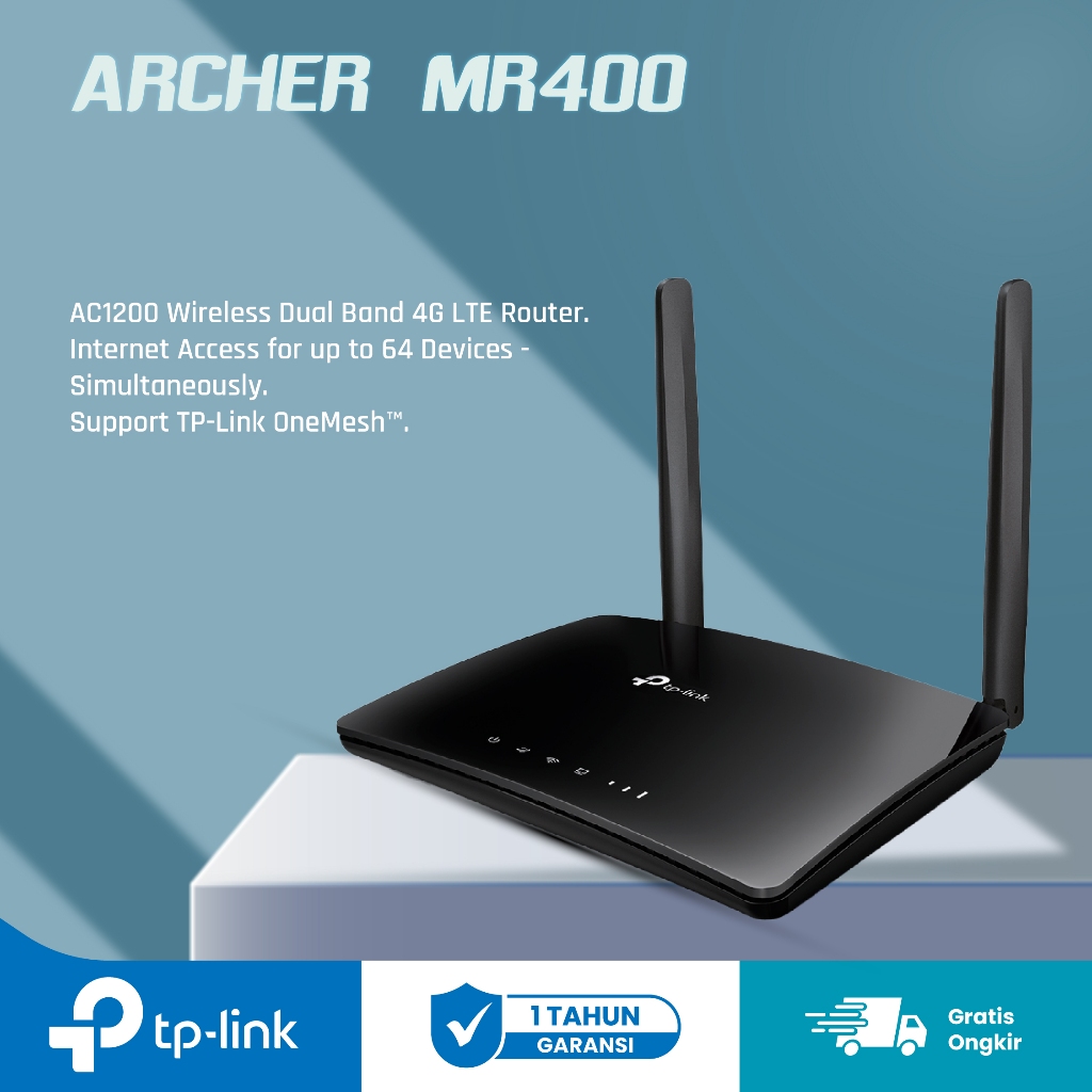 Jual TP-Link Archer MR400 AC1200 Wireless Dual Band Gigabit 4G LTE ...