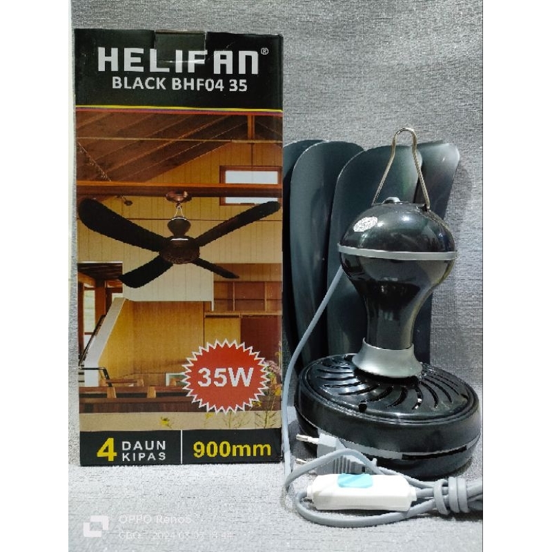Jual Ceiling fan/ Helifan/kipas gantung 35watt | Shopee Indonesia