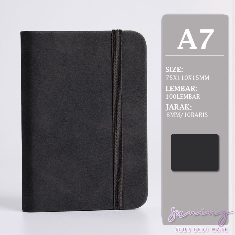 Jual PU Notebook mini portabel A7 notepad portabel tebal-100 lembar ...