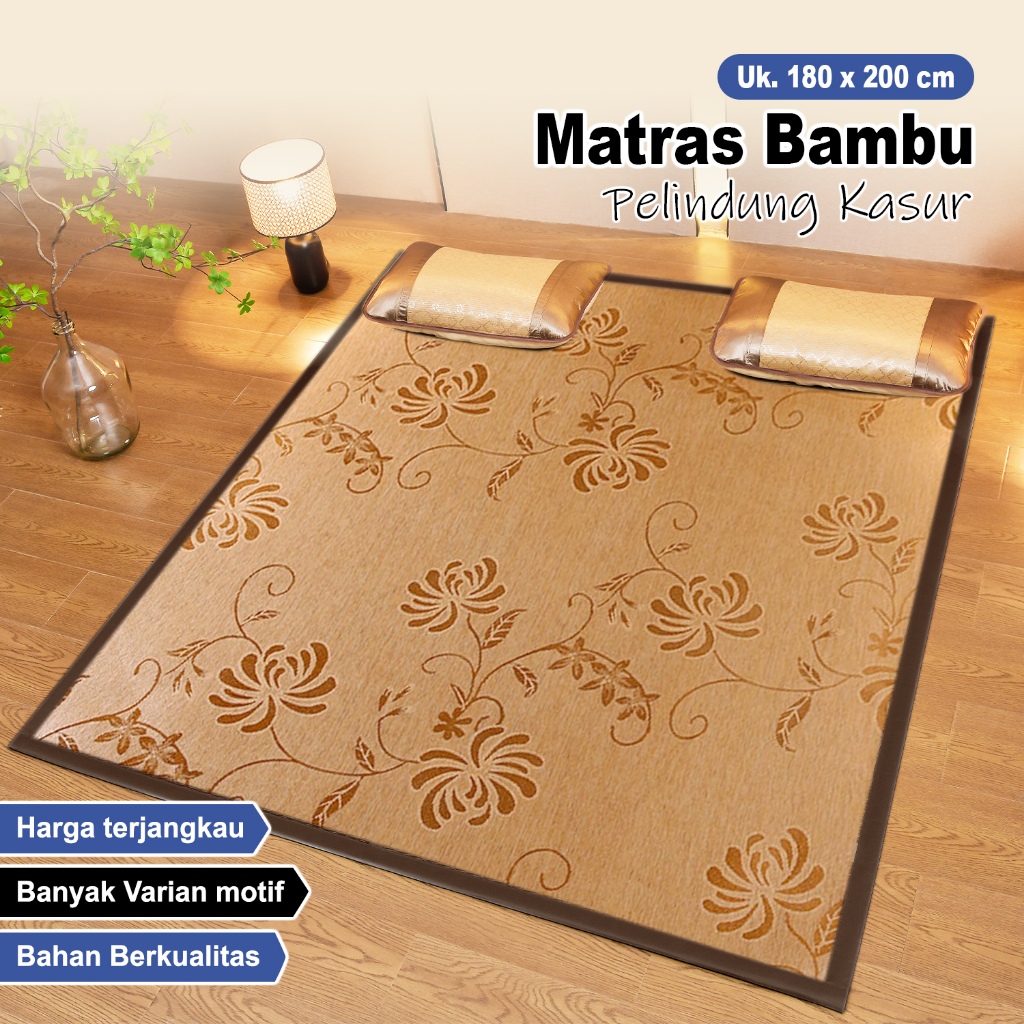 Jual NEW!! TIKAR LIPAT BAMBU Premium / Karpet Alas Lantai Matras Kasur ...