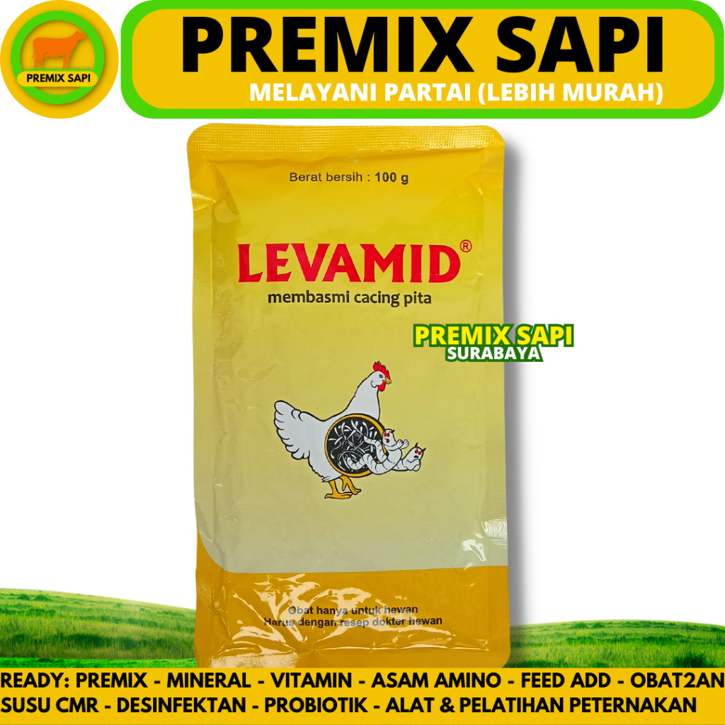 Jual LEVAMID 100 GRAM MEDION - Obat Cacing Pita Gilik Ayam Burung Unggas Hewan - Like Veta ...