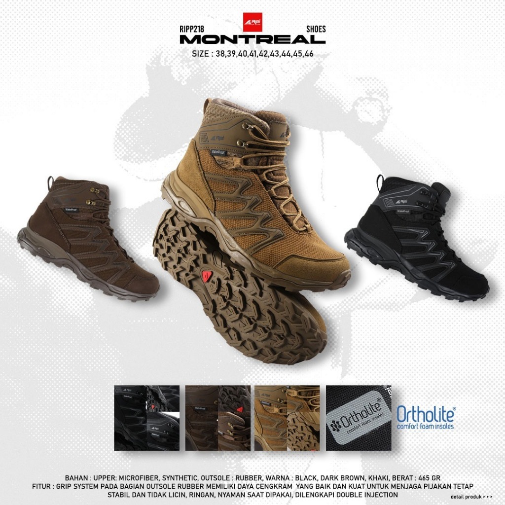 Jual Sepatu Gunung Pria Montreal Arei Outdoorgear | Shopee Indonesia