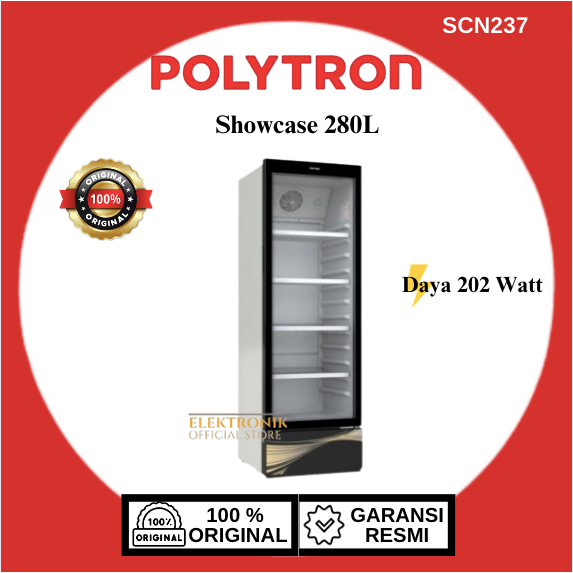 Jual POLYTRON Showcase Fastcool Borderless SCN 237 280L/SCN-237/SCN 237 ...