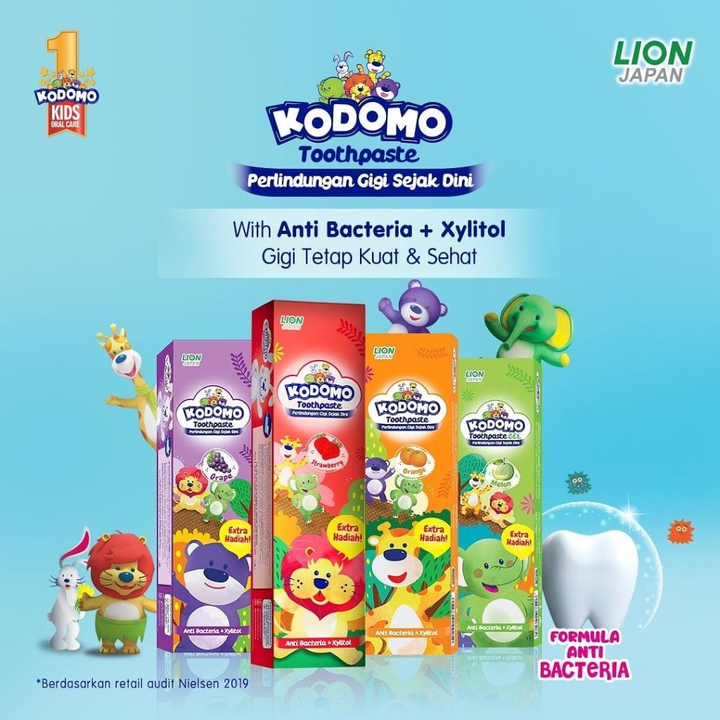 Jual KODOMO odol PASTA GIGI ANAK-ANAK 45G | Shopee Indonesia