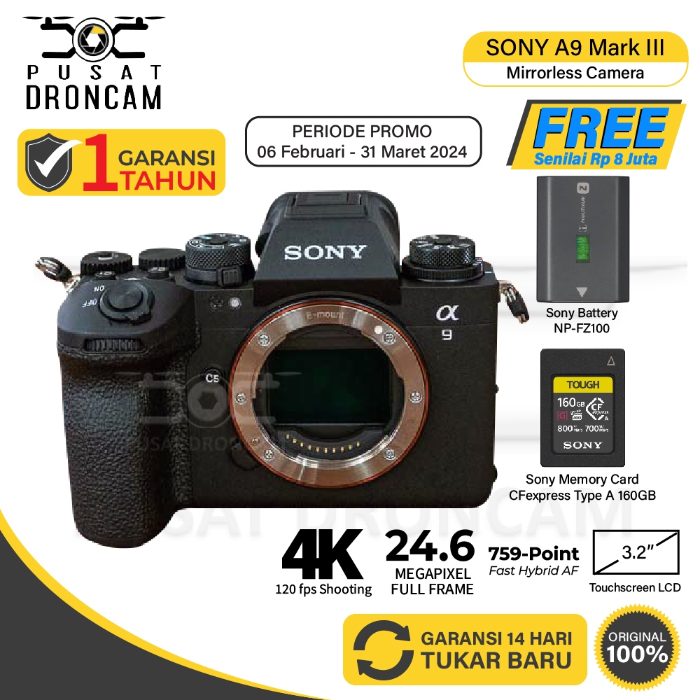Jual Sony A9III Body Only Mirrorless Camera / Alpha A9 III A9 Mark 3 Resmi | Shopee Indonesia