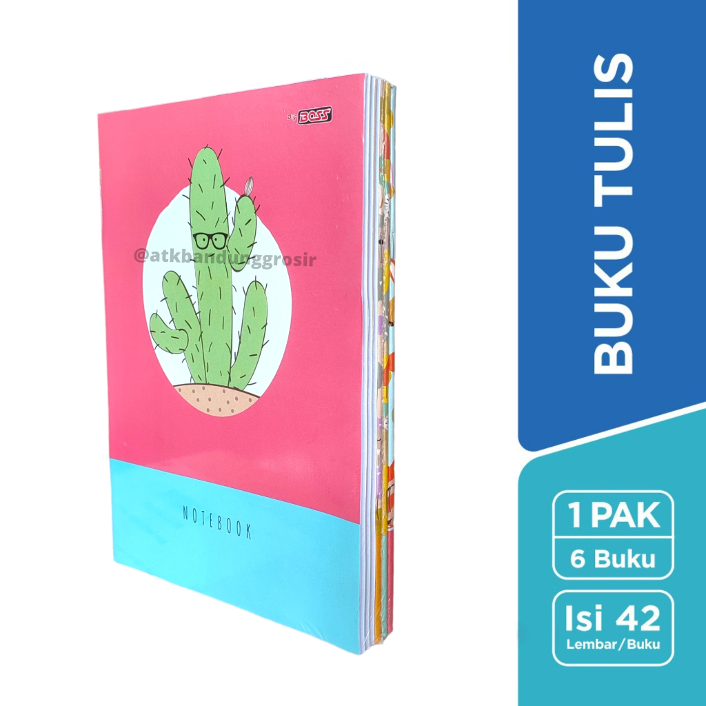 Jual Buku Tulis Boxy Big Boss 42 Lembar 1 Pak (6 Buku) Ukuran B5 Buku ...