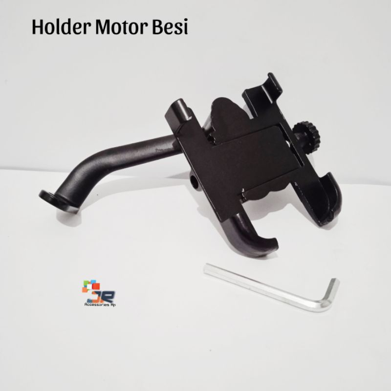 Jual HOLDER BESI SPION MOTOR C-2 TEMPAT HP DI MOTOR | Shopee Indonesia