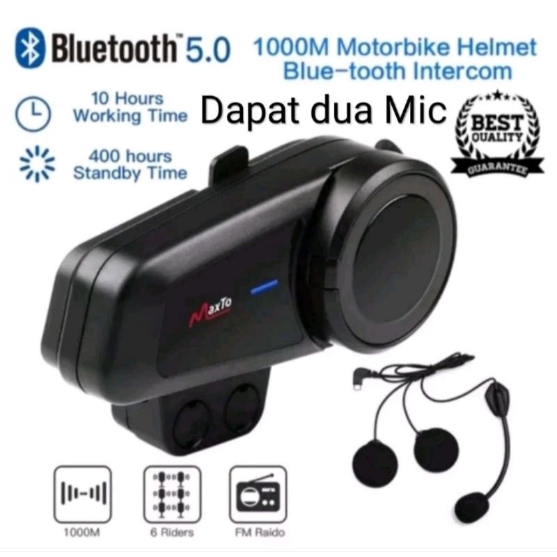 Jual MaxTo M2 Intercom Helmet Bluetooth 2 Mix Original | Shopee Indonesia