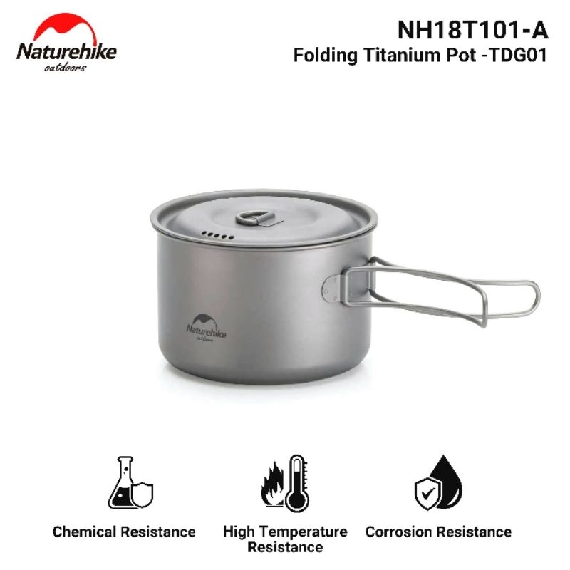 Jual COOKING POT TITANIUM NATUREHIKE NH18T101-A TDG01 PANCI PERALATAN ...