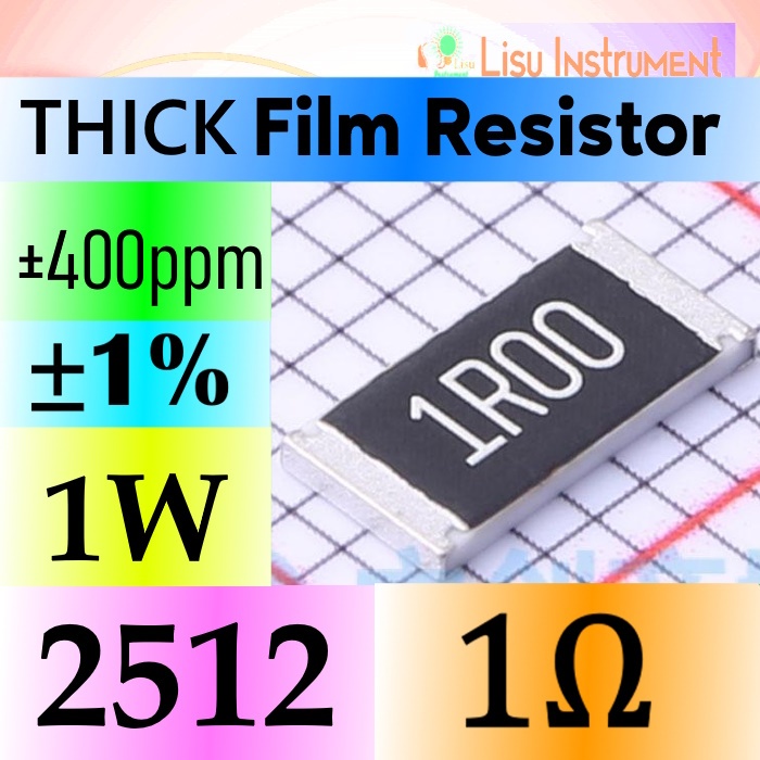 Jual 1Ω 2512 ±1% 1W Thick Film Resistor SMD Chip Resistor 1R00 1R ...