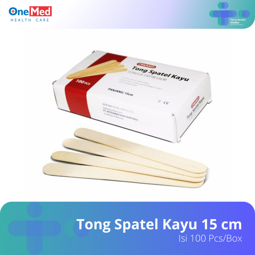 Jual OneMed Tong Spatel Kayu 15 cm Isi 100 Pcs/Box | Shopee Indonesia