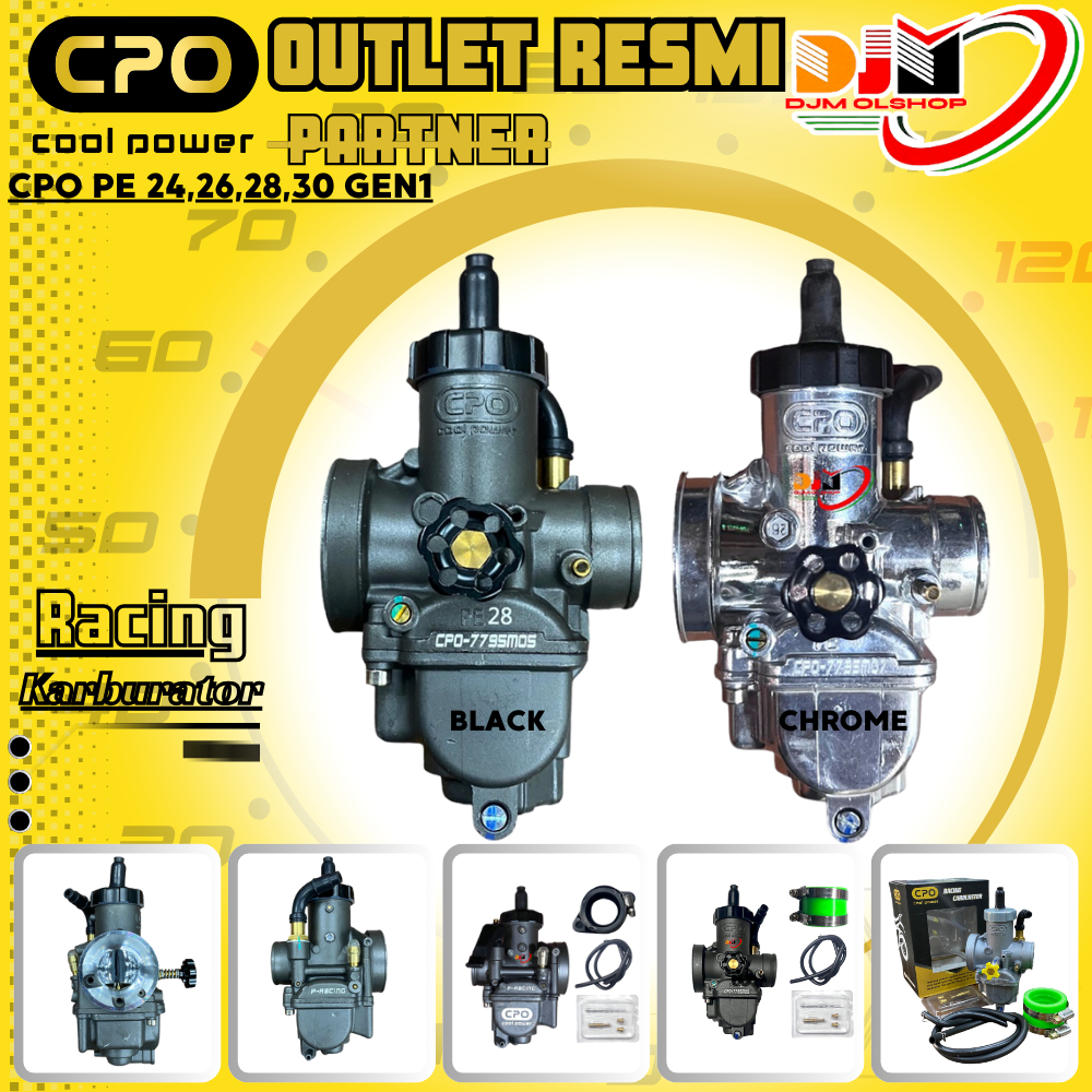 Jual Karburator PE Racing Original NGO - CPO PE 24 26 28 30 Black Series | Shopee Indonesia