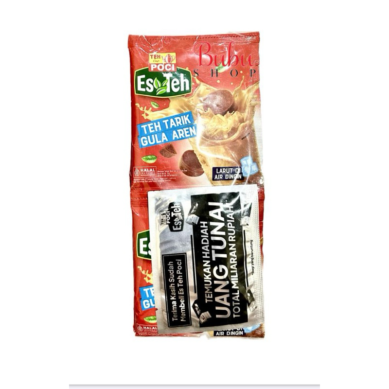 Jual TEH TARIK GULA AREN / ES TEH CAP POCI 1 renteng 10 sachet | Shopee ...