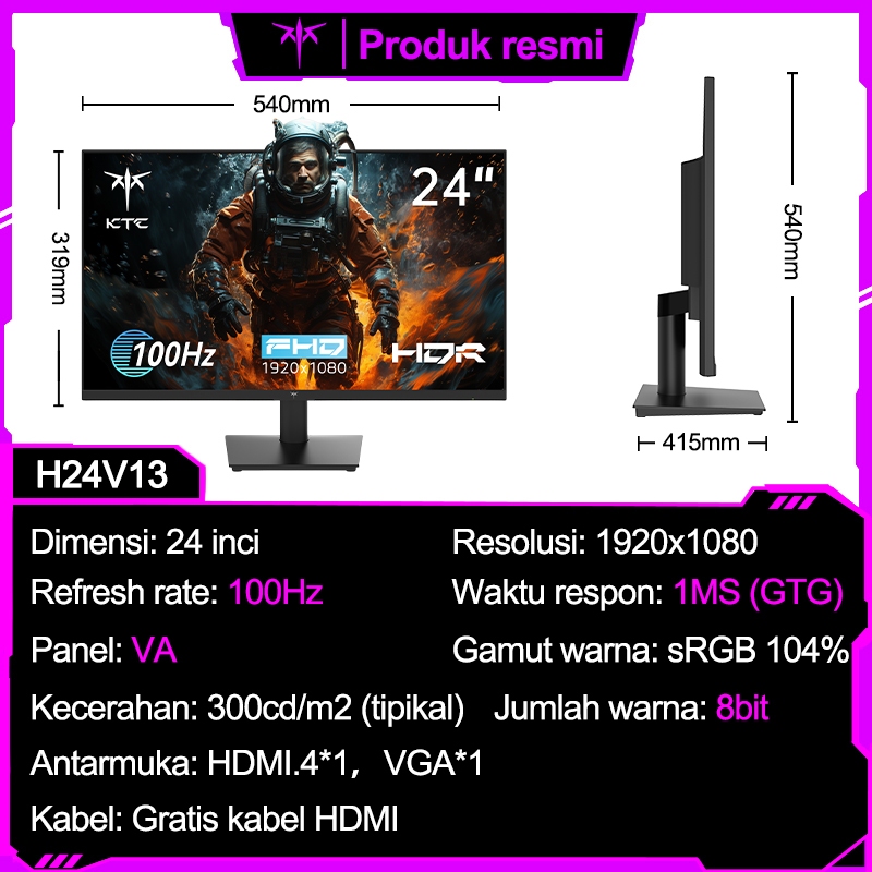 Jual MIIGO- Monitor, Monitor Game Profesional, Monitor 24 Inci ...