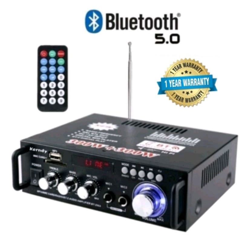 Jual Amplifier Mixer Karaoke Home Theater FM Radio 600W - BT-298A ...