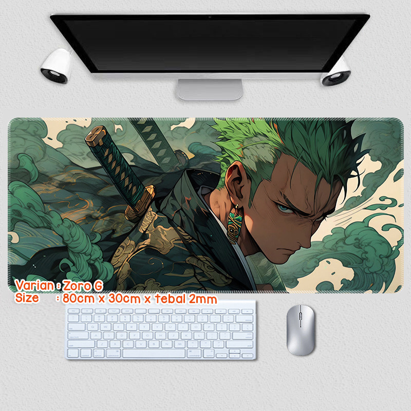 Jual PREMIUM MOUSE PAD PANJANG RORONOA ZORO ONE PIECE | LARGE KEYBOARD ...