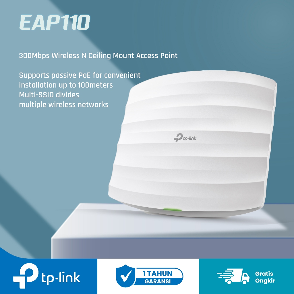 Jual TP Link EAP110 Omada 300 Mbps Wireless N Ceiling Mount Access ...