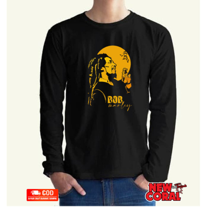 Jual Baju Kaos Tshirt Penyanyi Bob Marley Bahan Katun / Cotton Combed ...