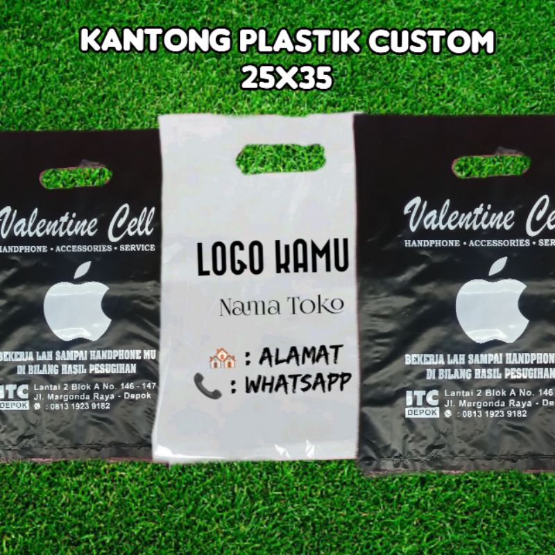 Jual Kantong Plastik Custom 1000 pcs 25x35 cetak 2 sisi sesuai ...
