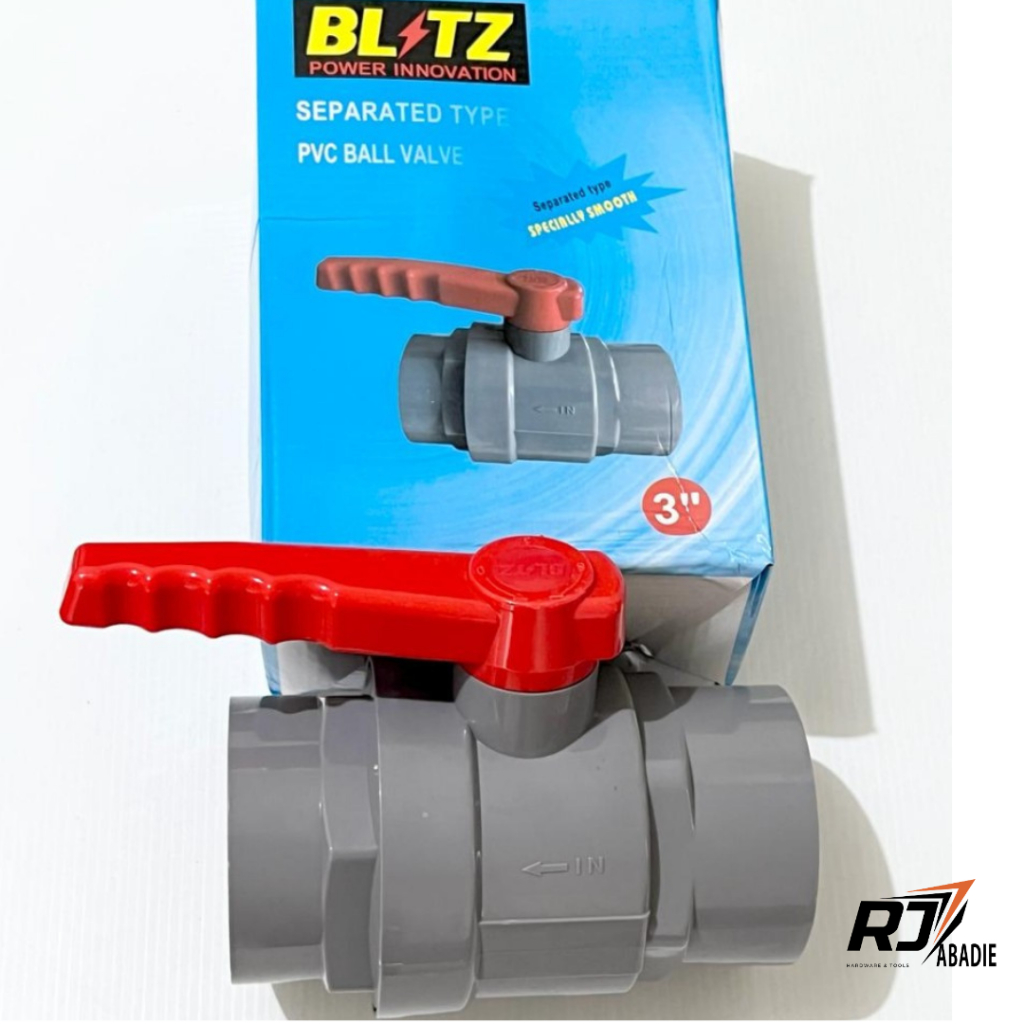 Jual Stop Kran Keran Ball Valve PVC Plastik Tebal BLITZ 3 Inch | Shopee Indonesia