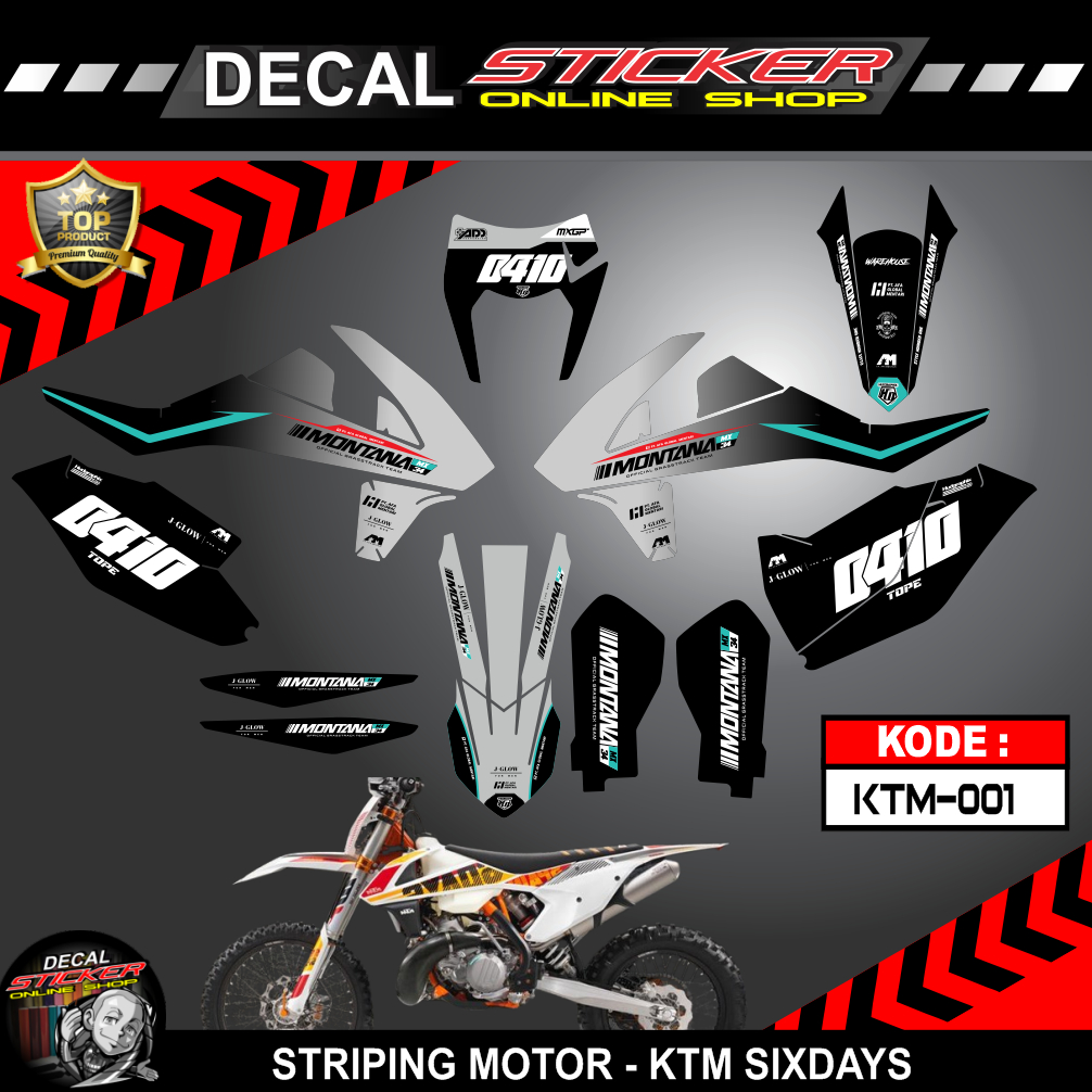 Jual STIKER MOTOR KTM SIX DAYS CUSTOM KEREN | Shopee Indonesia