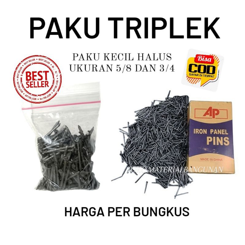 Jual PAKU TRIPLEK 5/8 , 3/4 PAKU KECIL HALUS PERBUNGKUS | Shopee Indonesia