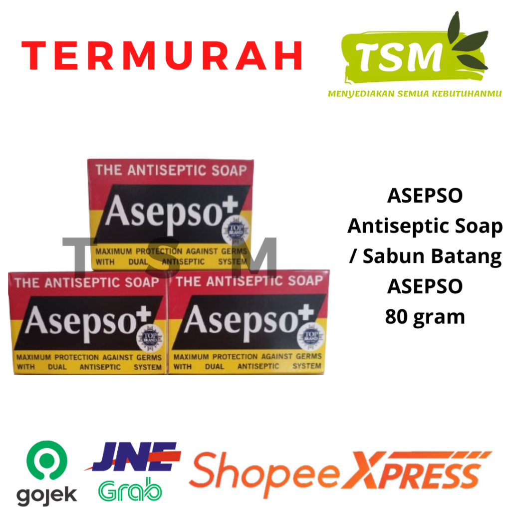 Jual ASEPSO Antiseptic Soap / Sabun Batang ASEPSO 80 gram | Shopee Indonesia