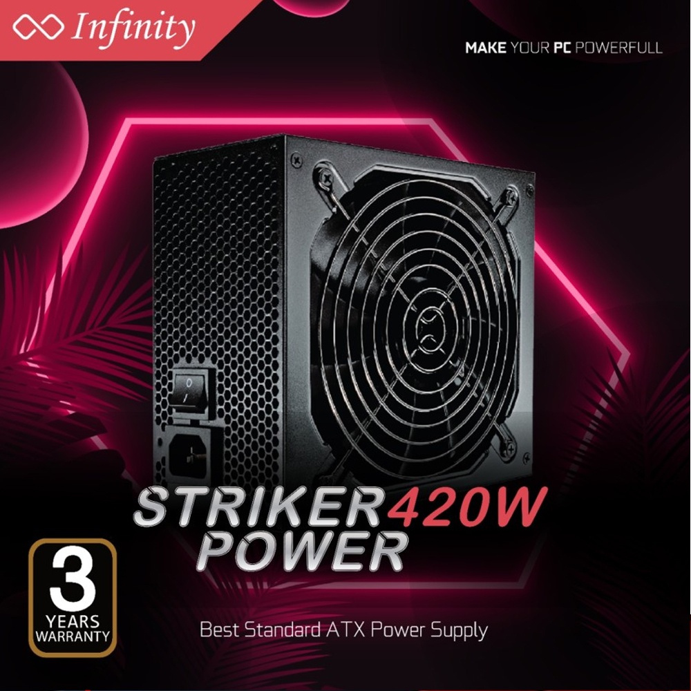 Jual Infinity Power Supply 420W Striker Power 85 Efficiency Bronze PSU ...