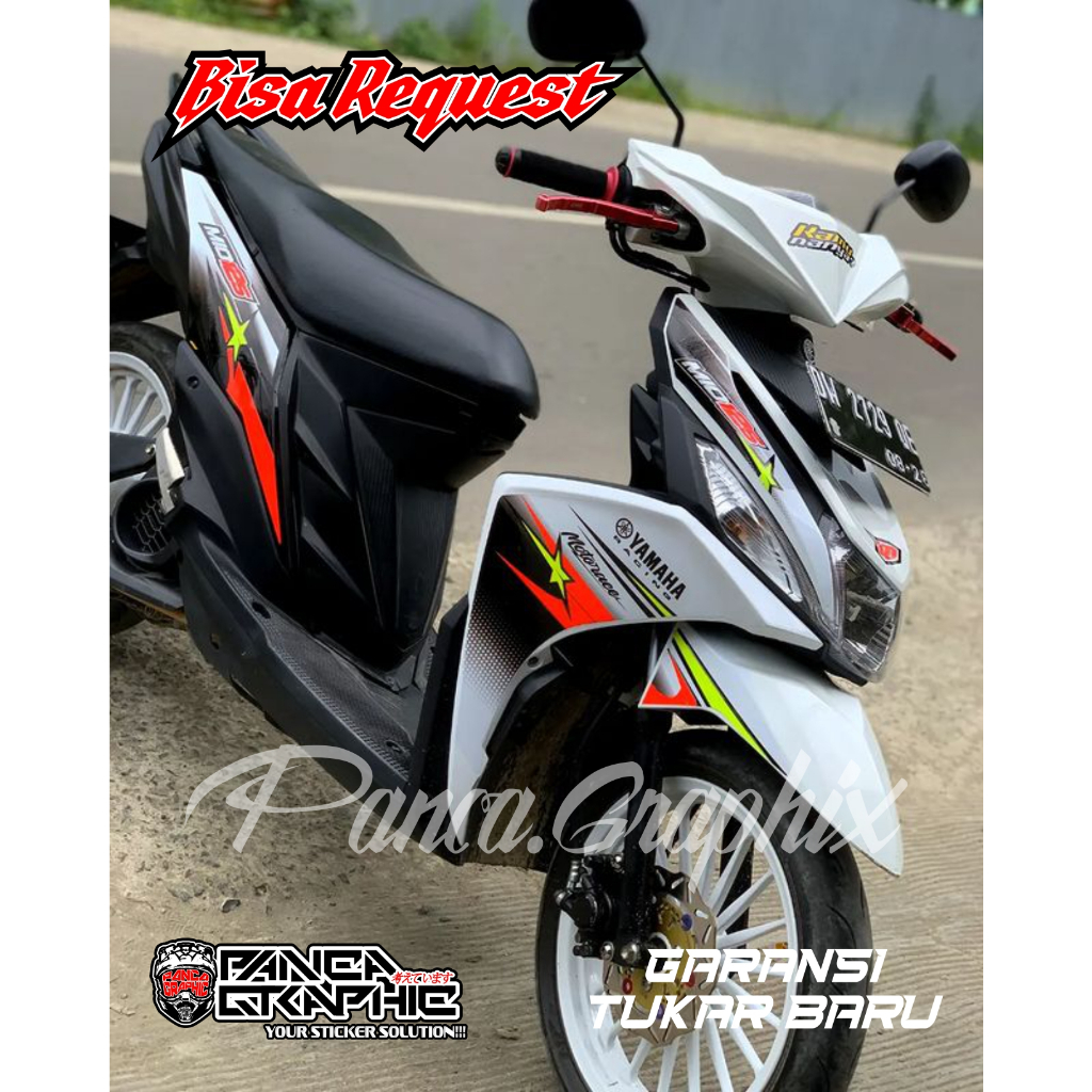 Jual Striping Mio M3 Transparan Super Glossy - Stiker Striping ...