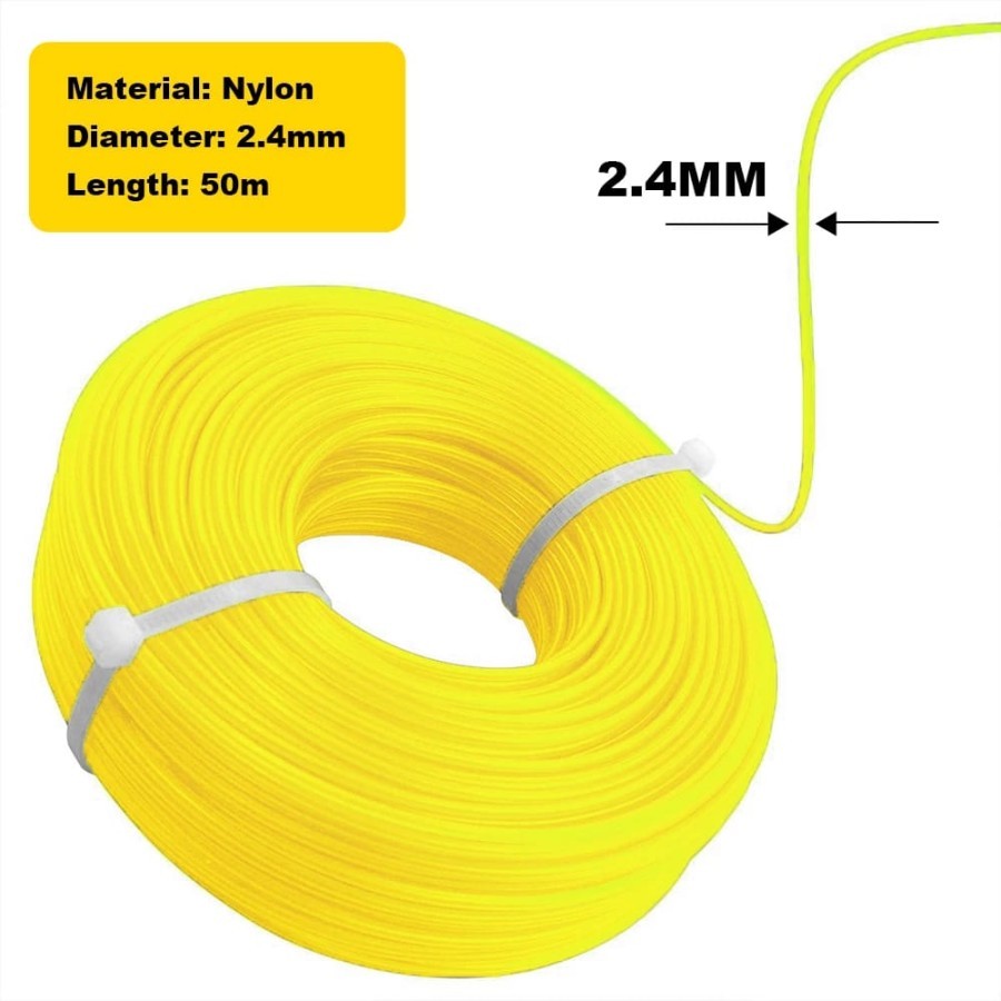 Jual Nylon Cutter 2.4 mm x 50m Pisau Senar Mesin Potong Rumput (Nylon ...