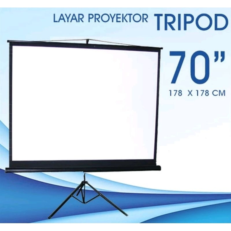 Jual LAYAR PROYEKTOR TRIPOD 70 INCH / SCREEN PROYECTOR TRIPOD 70 INCH ...