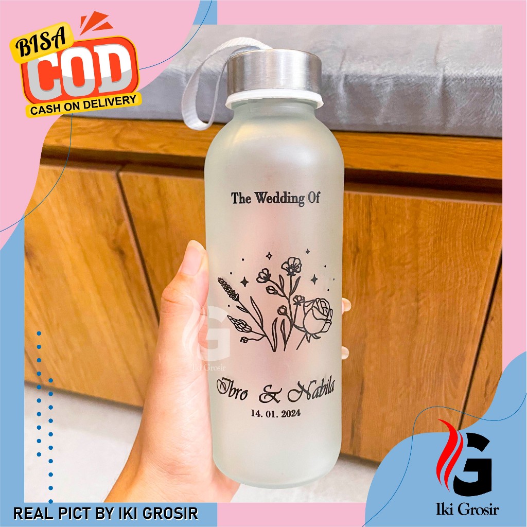 Jual Souvenir Botol Kaca Doff Bebas Desain Sablon | Shopee Indonesia