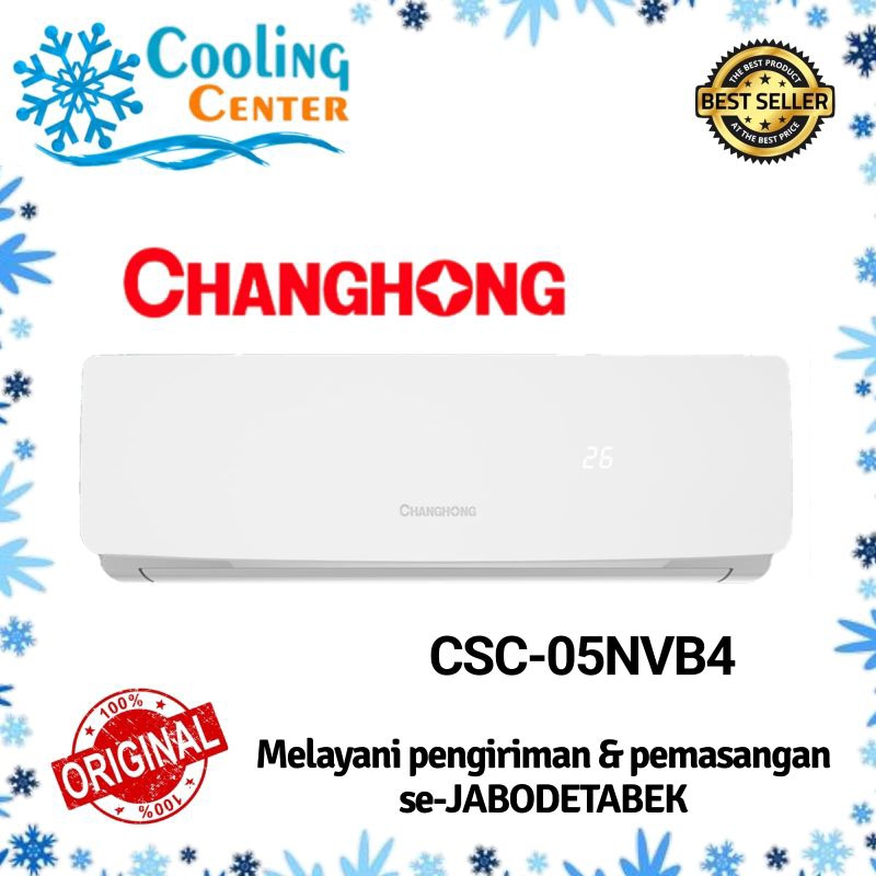 Jual AC CHANGHONG NEW STANDAR GOLDFIN R32 1/2PK CSC -05NVB4 HARGA UNIT ONLY | Shopee Indonesia