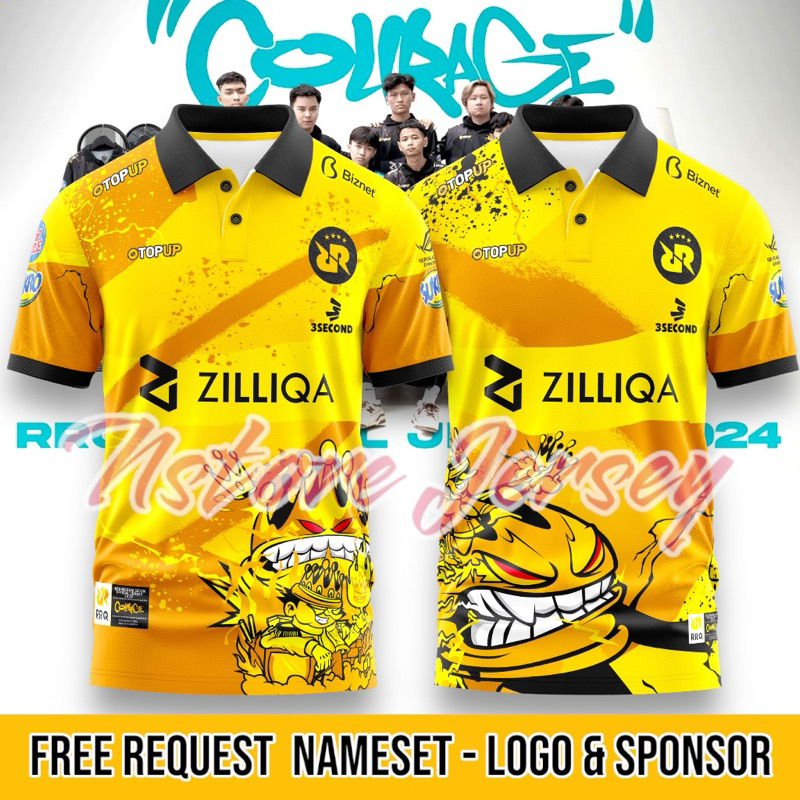 Jual Jersey fans issue RRQ Courage 2024 Custom GOLD FANS RRQ 2024 ...
