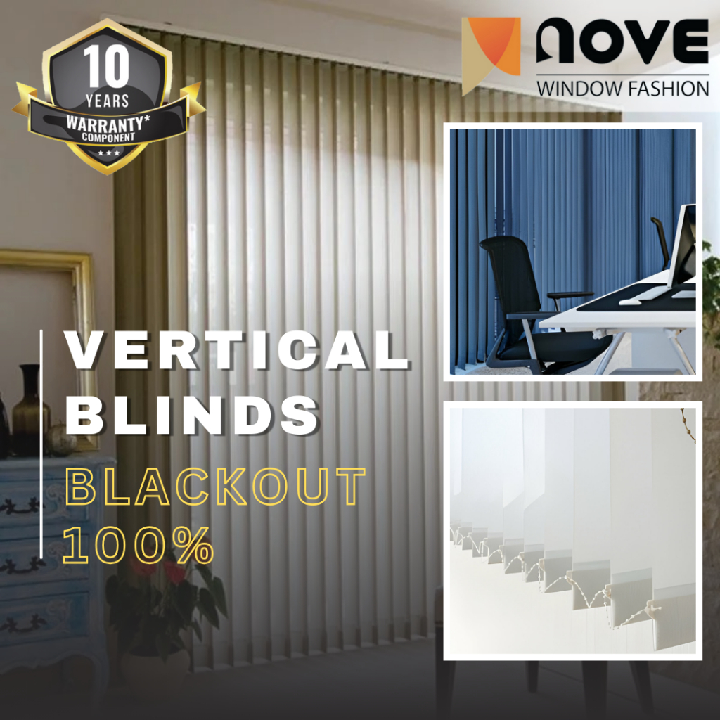 Jual Vertical Blinds Indoor Blackout 100% - Vertical Blind - Tirai Gulung - Tirai Lipat - Tirai ...