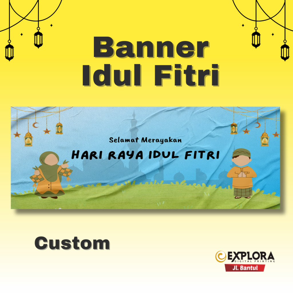 Jual Cetak Spanduk Idul Fitri Eid / Banner Backdrop Ramadhan Idul Fitri ...