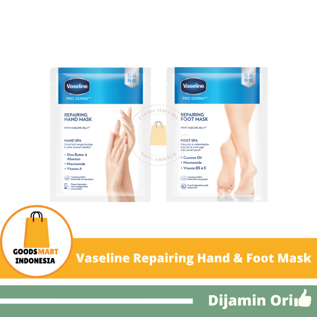Jual Vaseline Repairing Hand Foot Mask with Vaseline Jelly ...