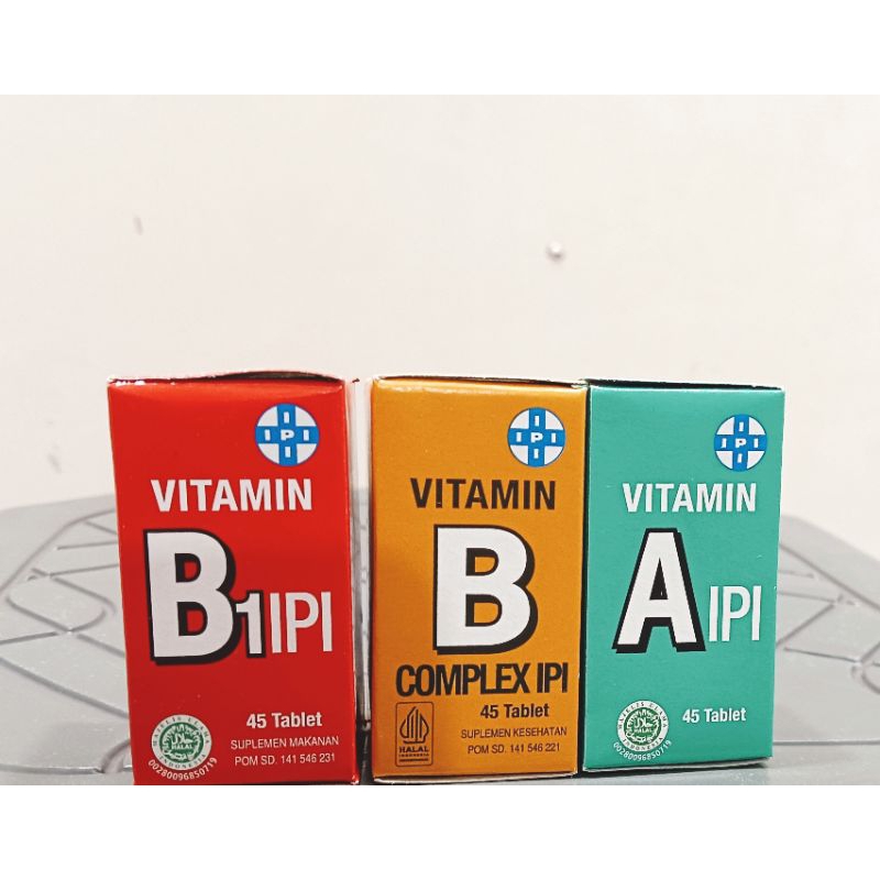 Jual Vitamin Ipi botol isi 45 tablet, vitamin A, B1, dan B complex ipi | Shopee Indonesia