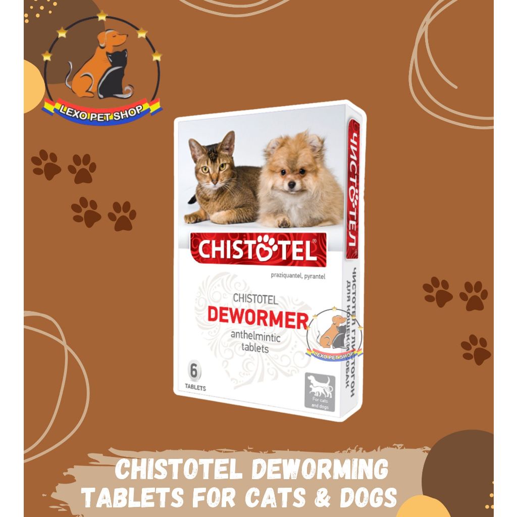 Jual CHISTOTEL TABLET OBAT ANTI CACING Kucing Anjing Anak Dewasa Kitten ...