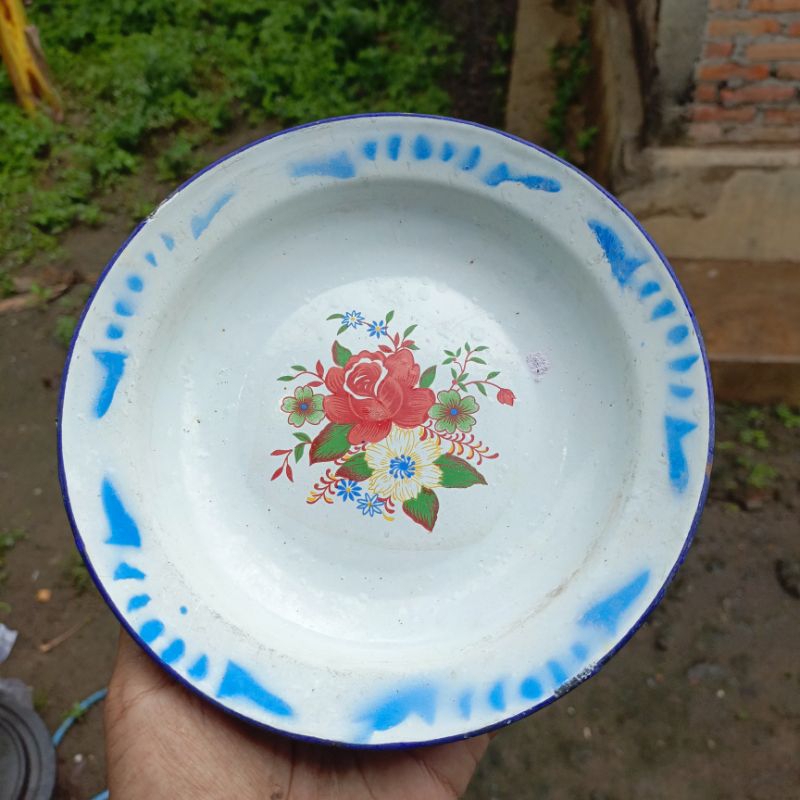 Jual piring enamel antik jadul nos | Shopee Indonesia