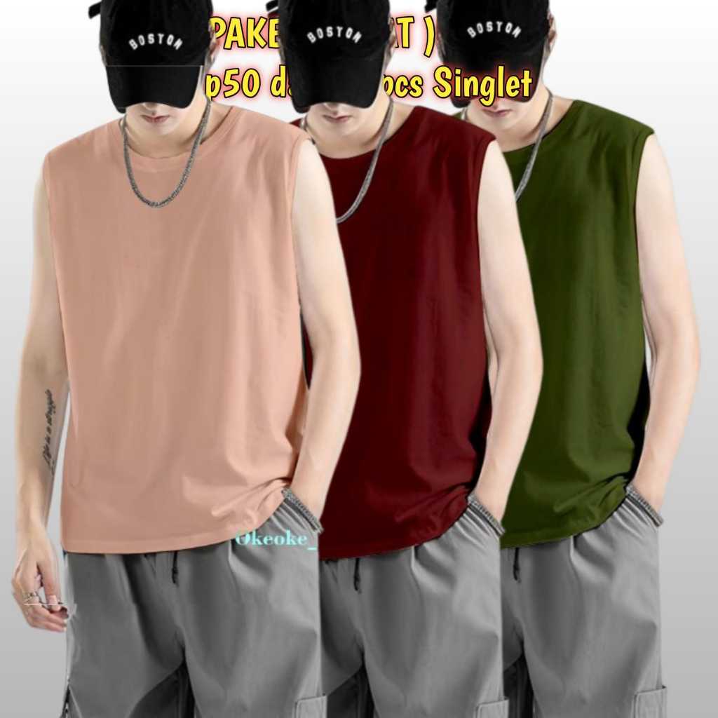 Jual PAKET HEMAT Kaos Singlet Paketan 3 pcs 50ribu Singlet Santai Gym ... Jual PAKET HEMAT Kaos Singlet Paketan 3 pcs 50ribu Singlet Santai Gym ...