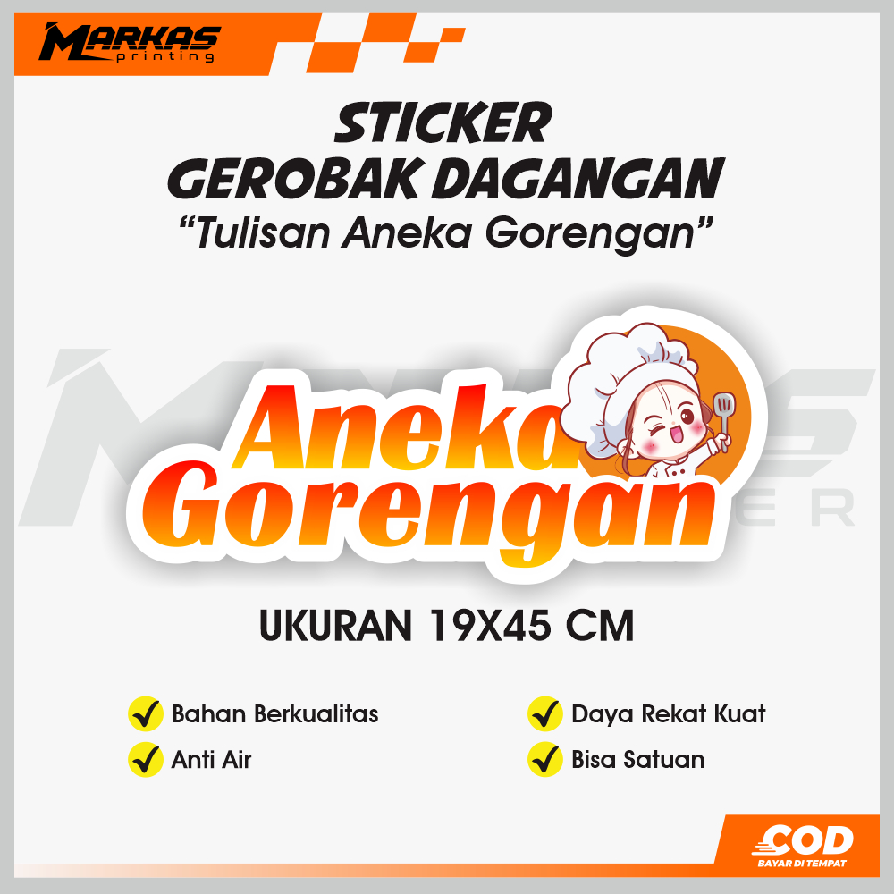 Jual STICKER GEROBAK JUALAN stiker gerobak dagang aneka gorengan ...
